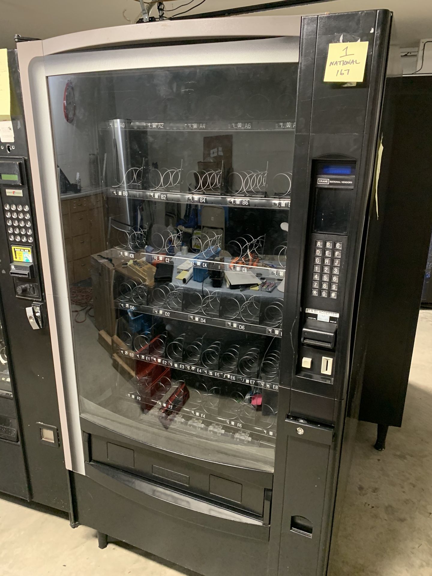 Crane National 167 5-wide snack vending machine for Sale in Brea, CA ...