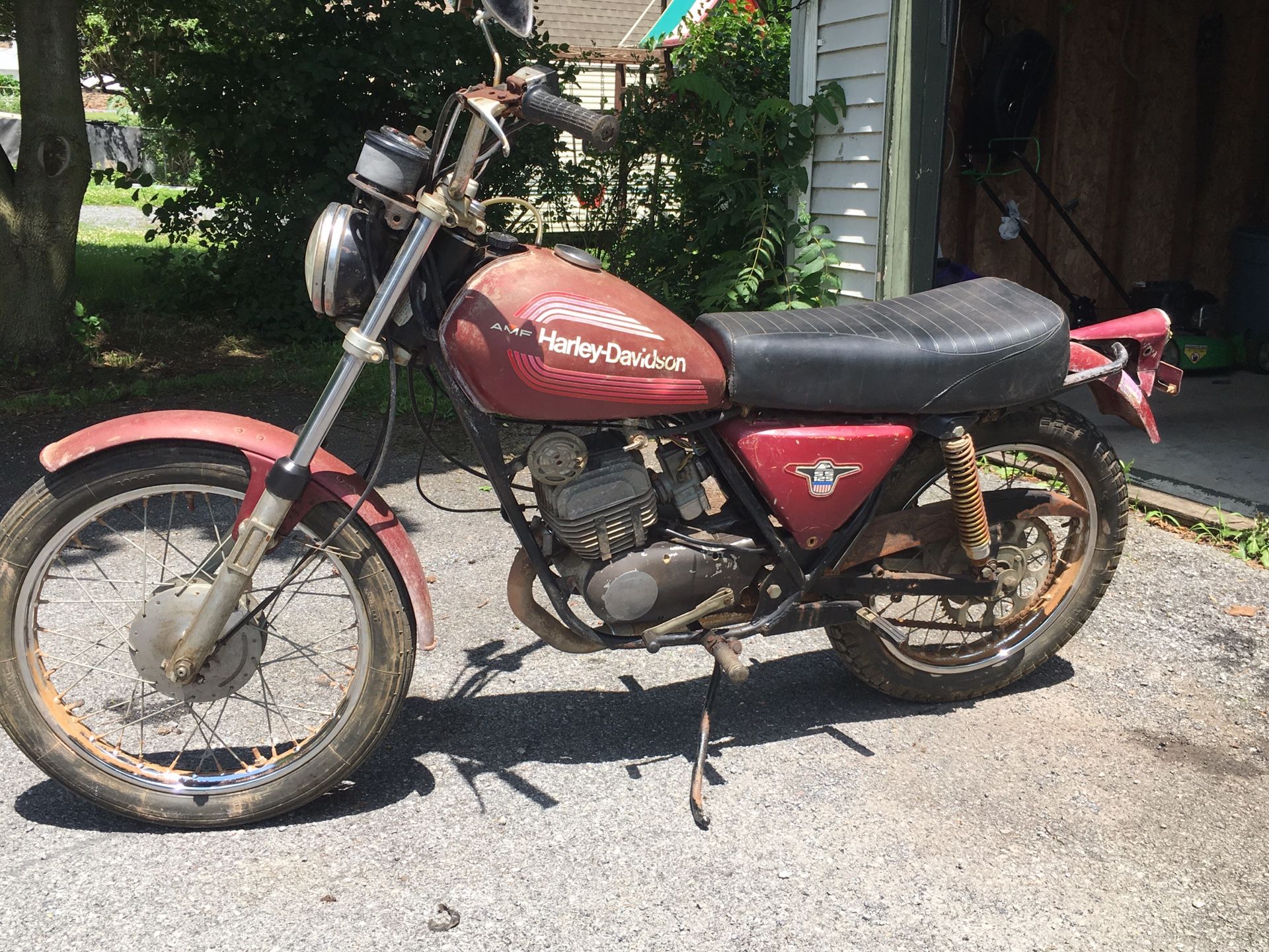 1975 AMF HARLEY DAVIDSON SS 125, 2 stroke vintage motorcycle AERMACCHI ...