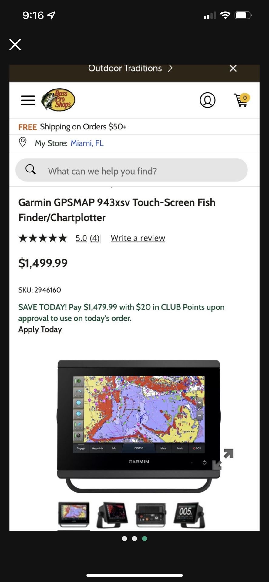 Garmin 943 xsv like new for Sale in Miami, FL - OfferUp