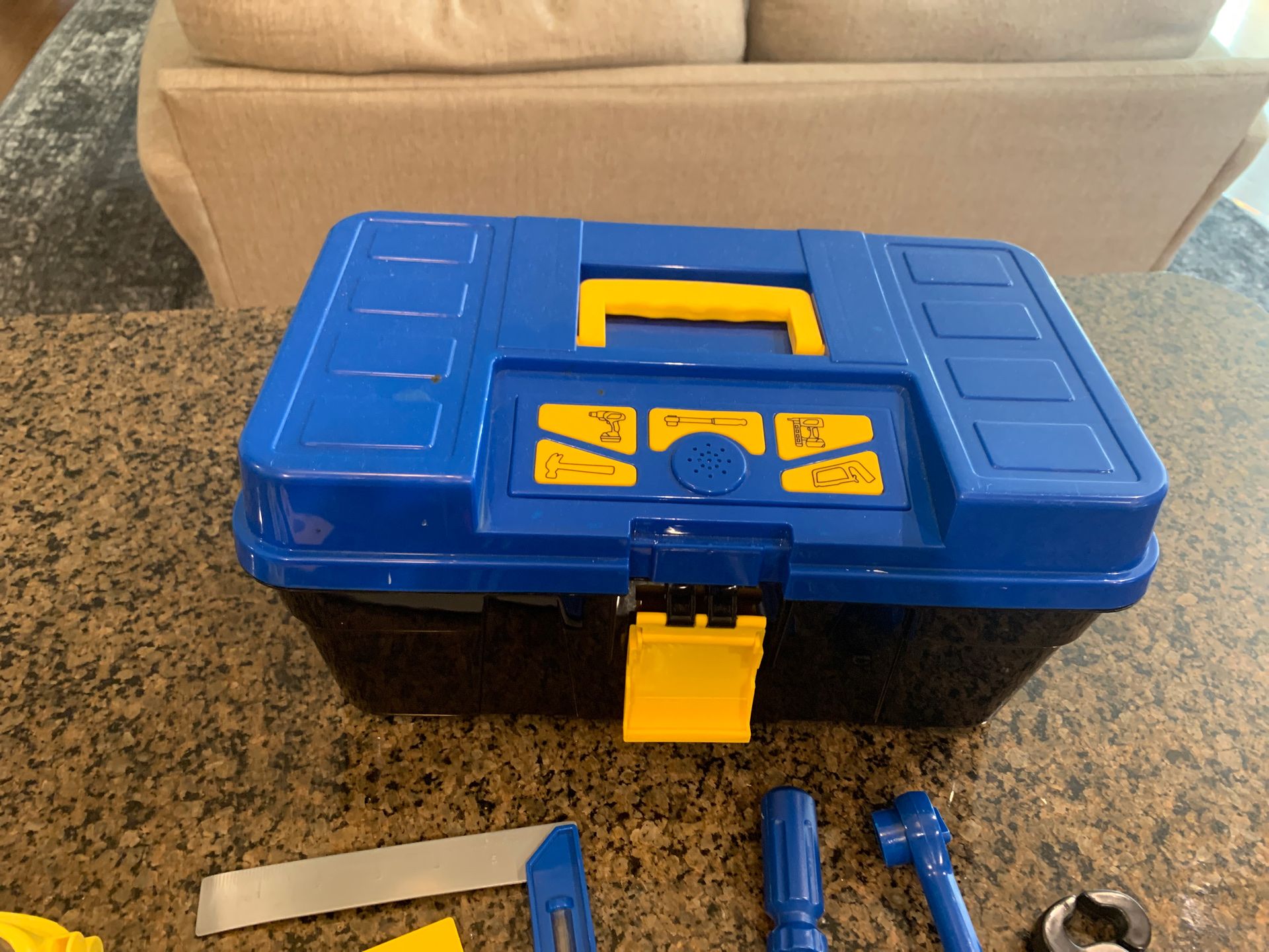 Kids talking tool box with tools from 2 sets for Sale in Overland Park ...