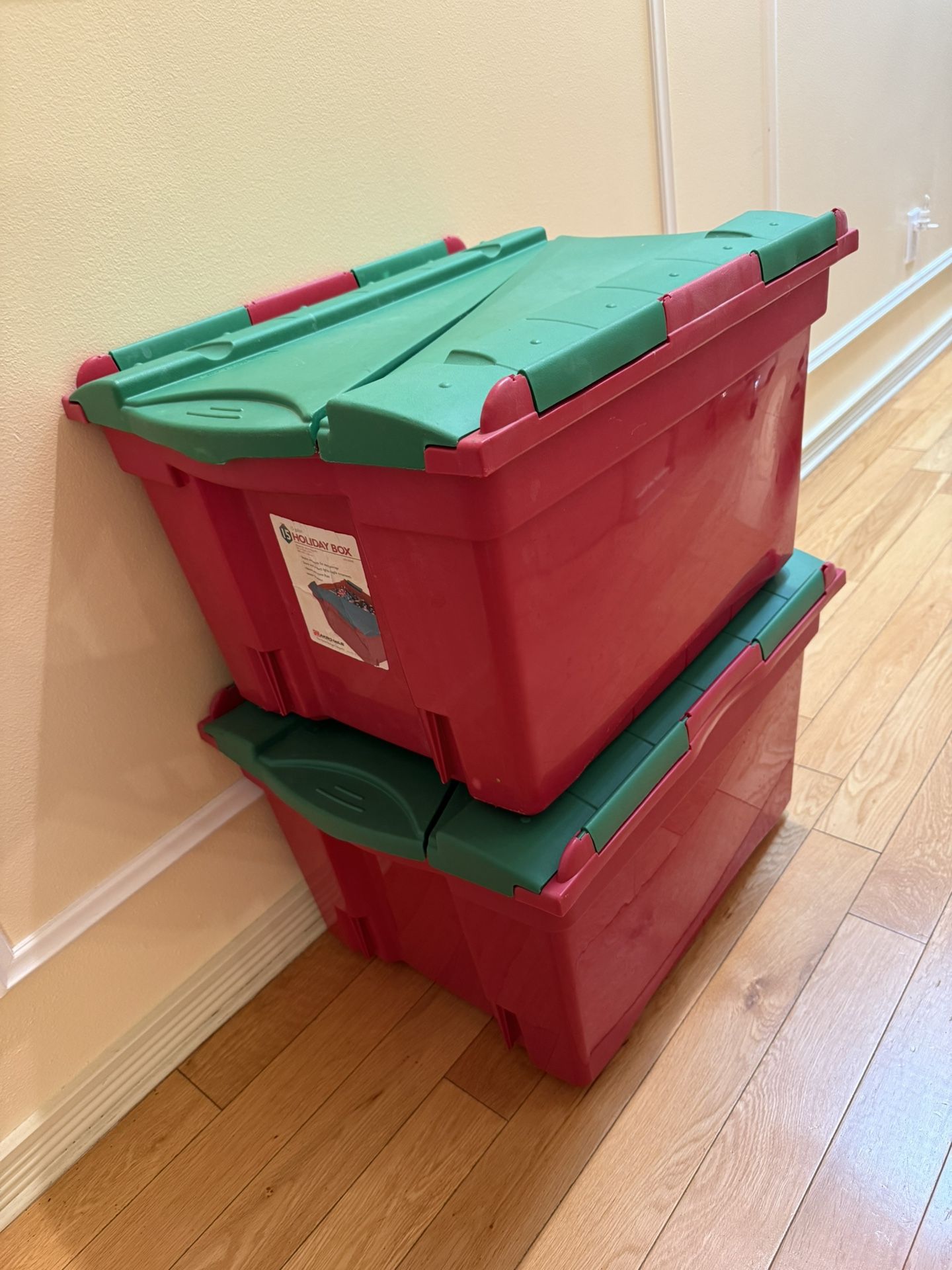 Two 15 Gallons plastic Containers/ Totes Perfect For Storage. Pick Up ...