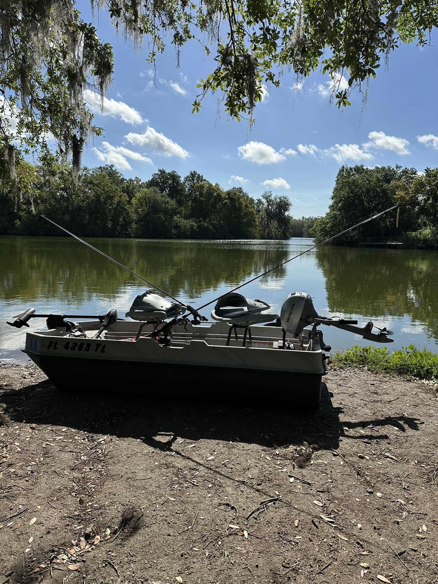 2023 Pond Prowler 8 w/ Honda 2.3HP & 2 Trolling Motors – Ready to Fish ...