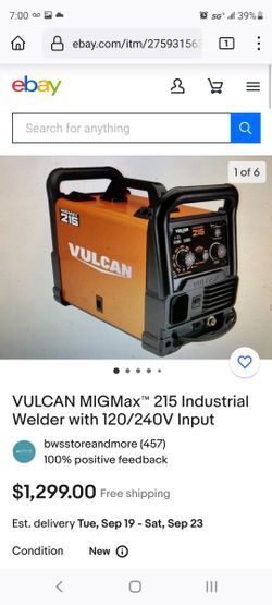 VULCANMIGMax 215 Industrial Welder with 120/240V Input for Sale in ...