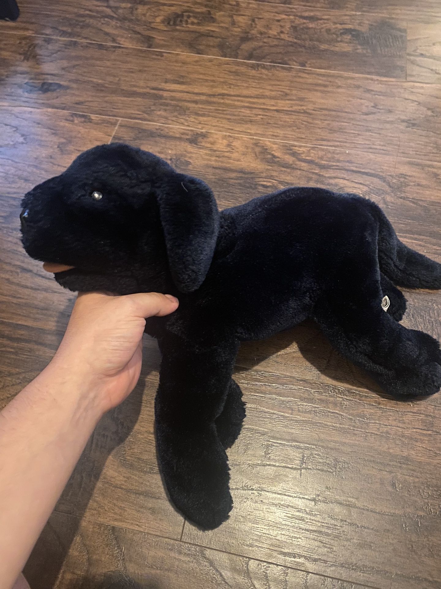 Folkmanis Black Labrador Lab Puppy Dog Full Body Hand Puppet Plush 21 ...