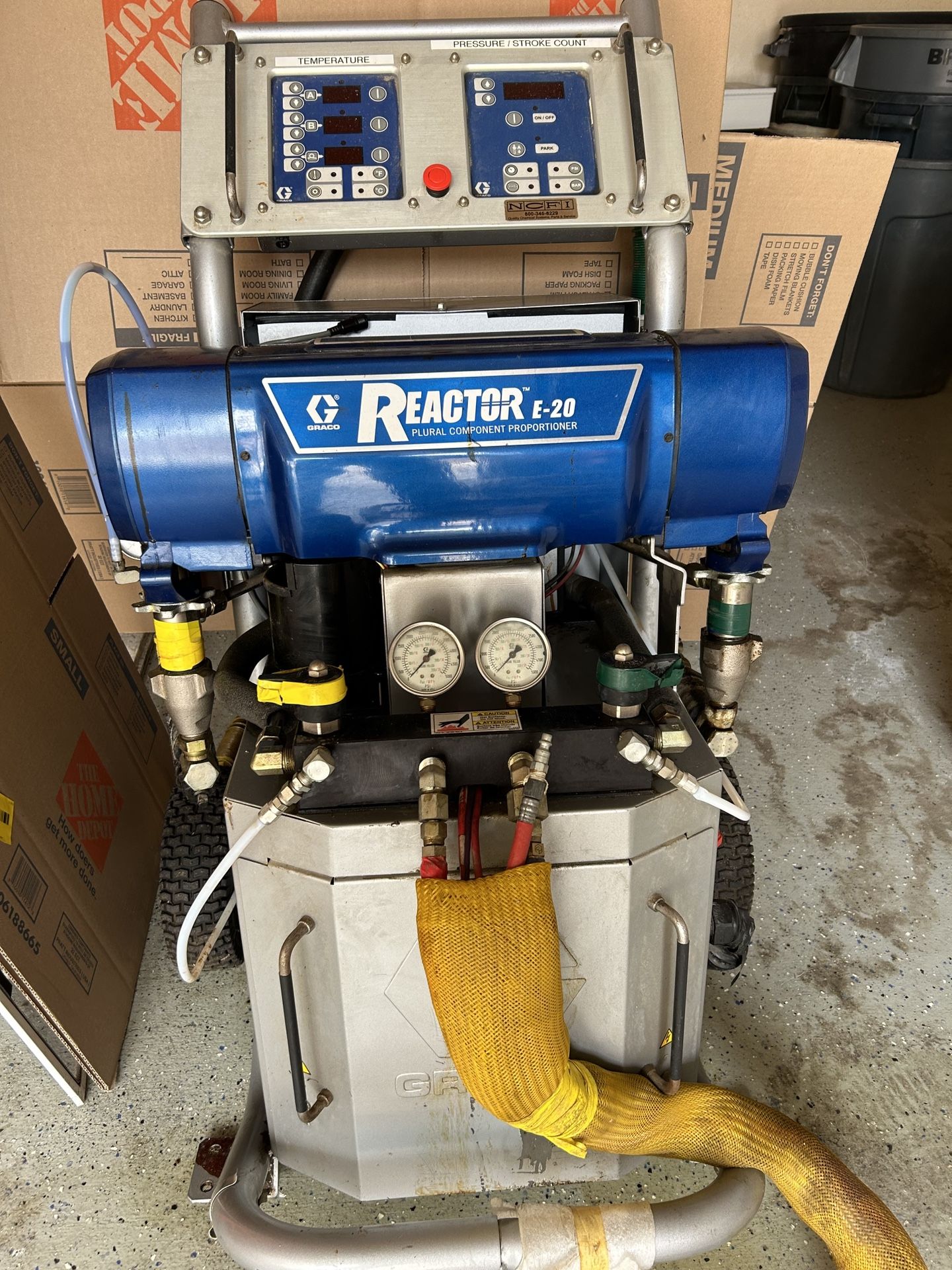 GRACO REACTOR E-20 Proportioner 230V 1 Phase w/ Spray Foam Hose for ...