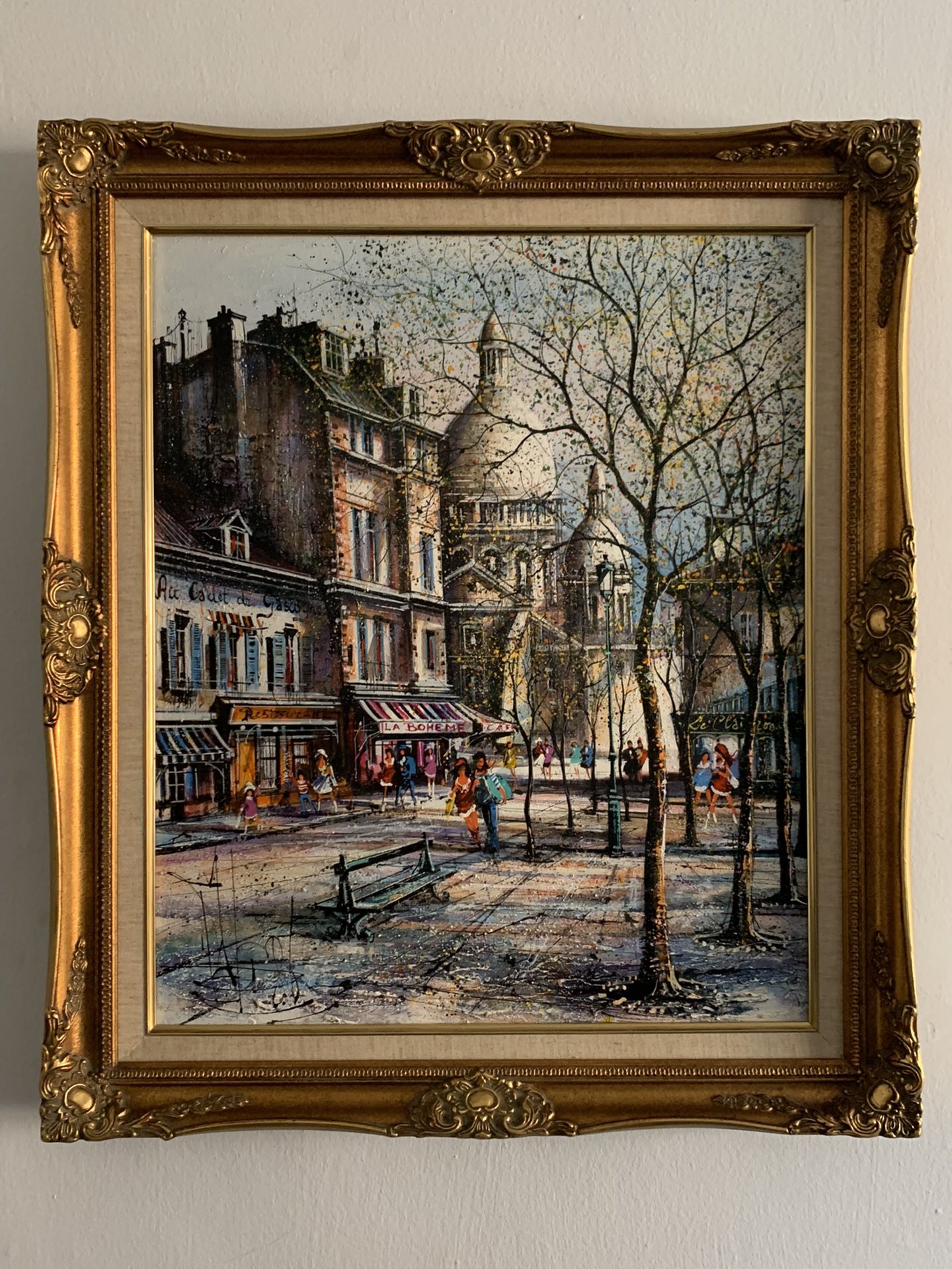 Original Oil Painting On Canvas By Antoine Valdi for Sale in White ...