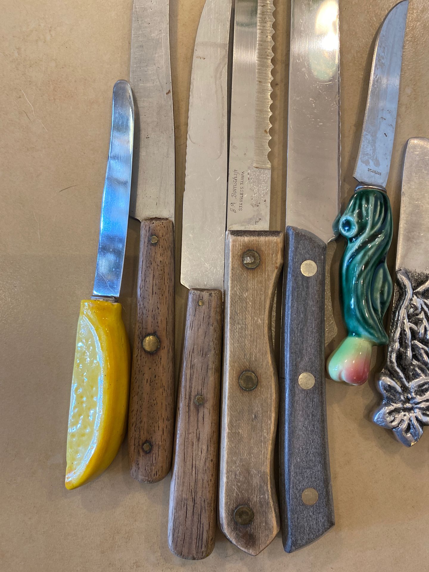 Kitchen cutlery knives one tungsten Vintage, hors d’oeuvres appetizer ...
