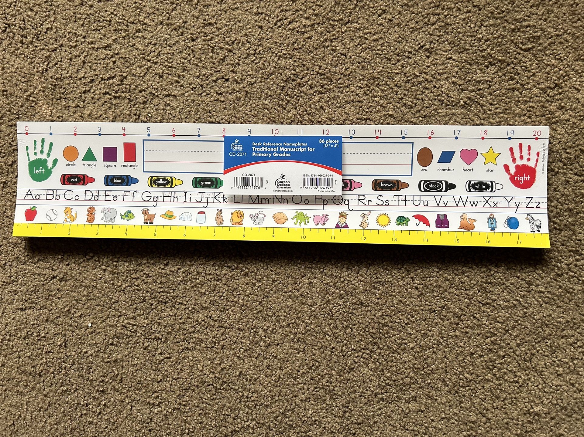 Primary Grades Desk Nameplates, Set Of 36, NEW In Factory Wrap for Sale ...