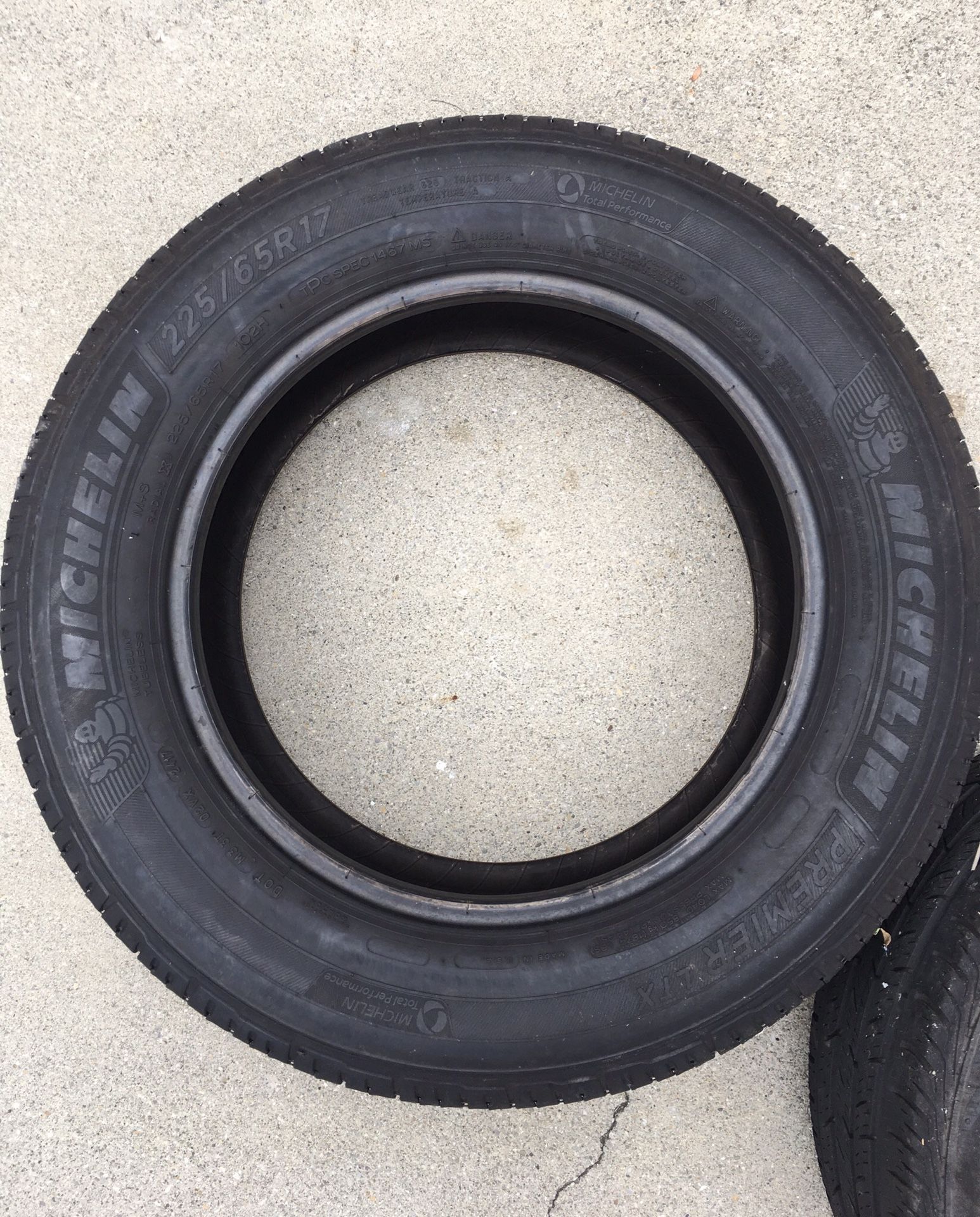 Michelin 225/65 R17 & Continental 245/40 R17. $15 ea. for Sale in ...
