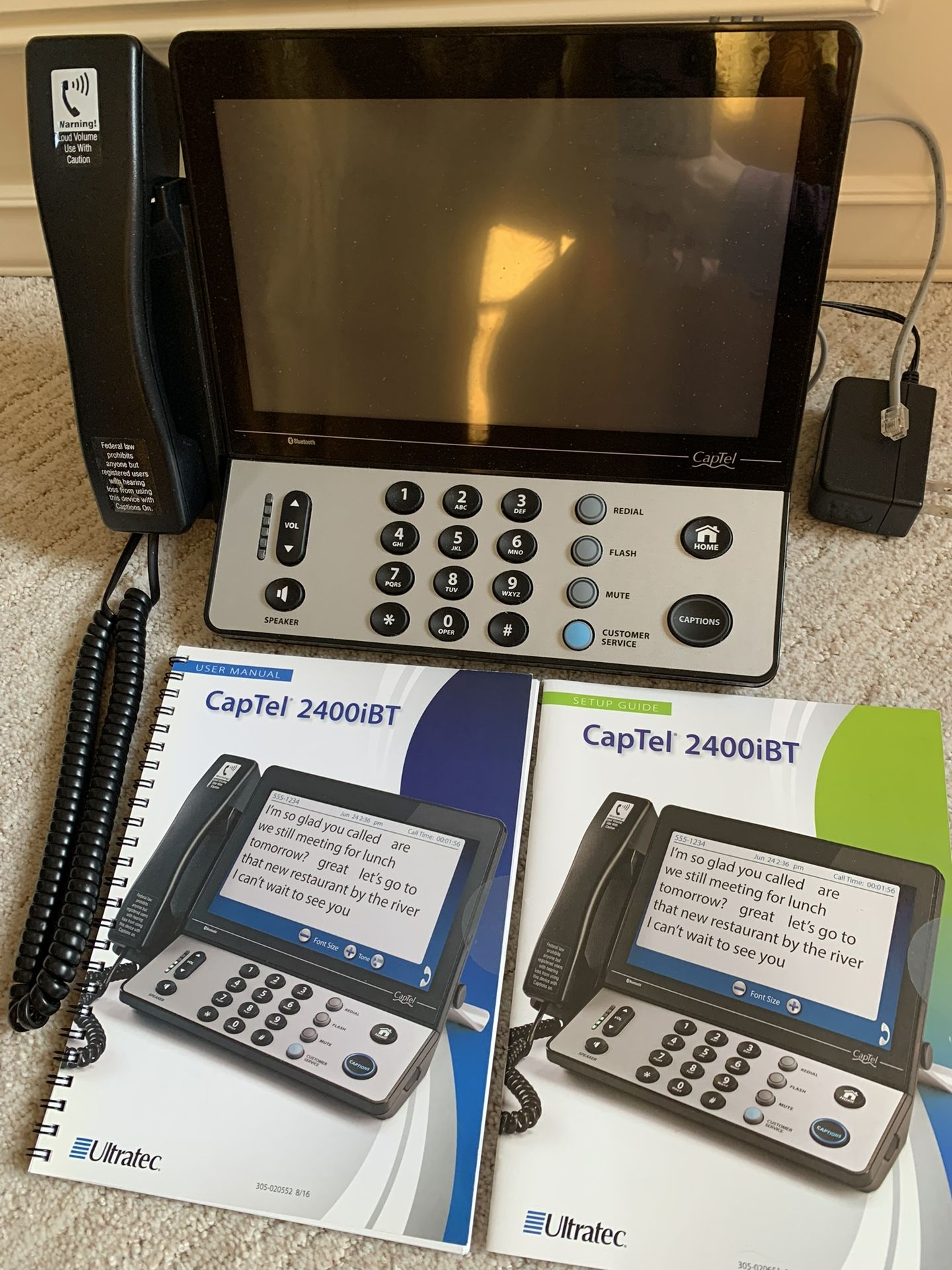 Ultratec CapTel 2400iBT Hearing Impaired Captioned Phone for Sale in ...