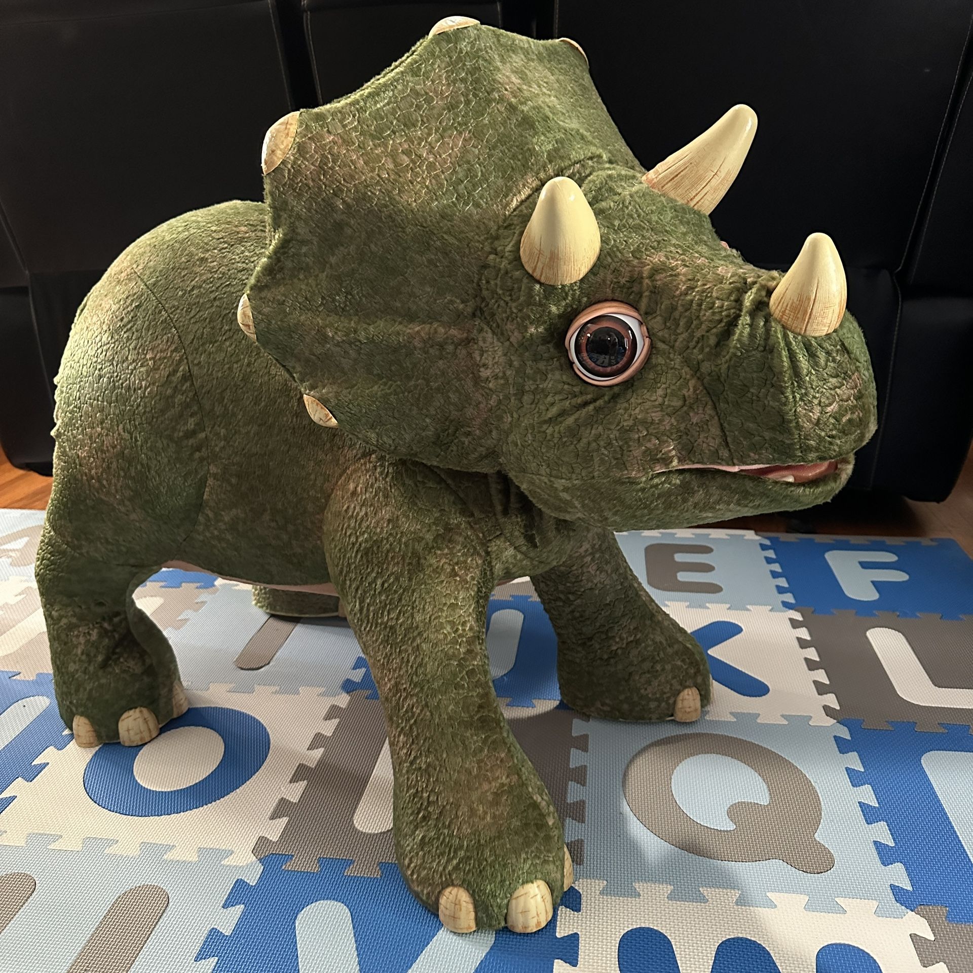 Playskool Kota My Triceratops Dinosaur Animatronic 3ft Tall Ride On for ...