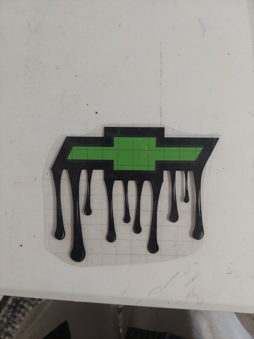 Chevy Melting Logo Vinyl Decal for Sale in Arlington, WA - OfferUp