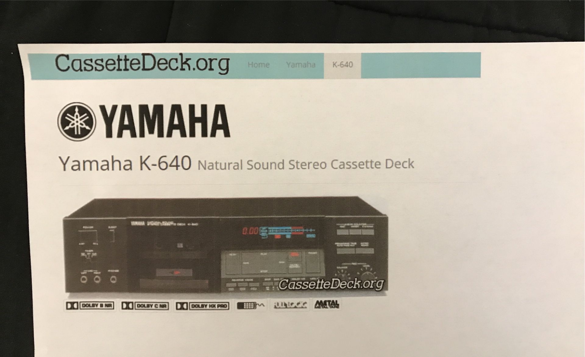 51 Yamaha K640 Cassette Deck Player, 44% OFF