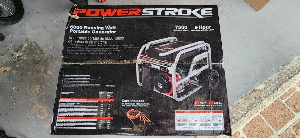 Power Stroke 6000 Watt Portable Generator for Sale in Boynton Beach, FL ...
