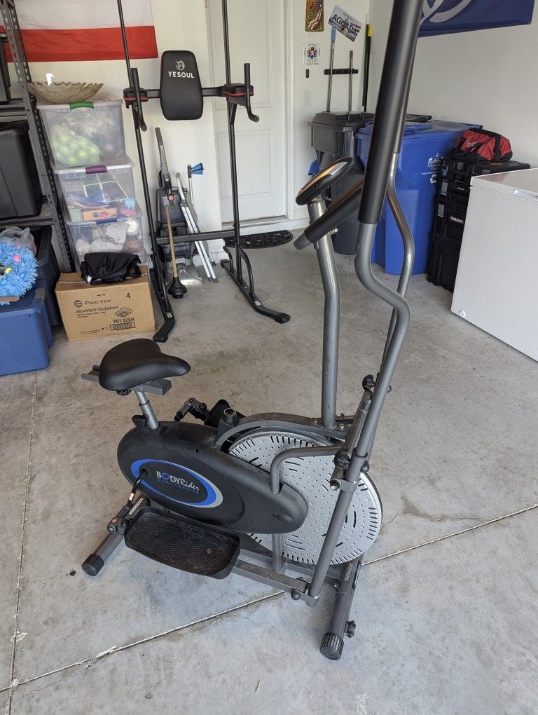 Body Rider 2-in-1 Cardio Dual Trainer Elliptical And Bike Combo for ...