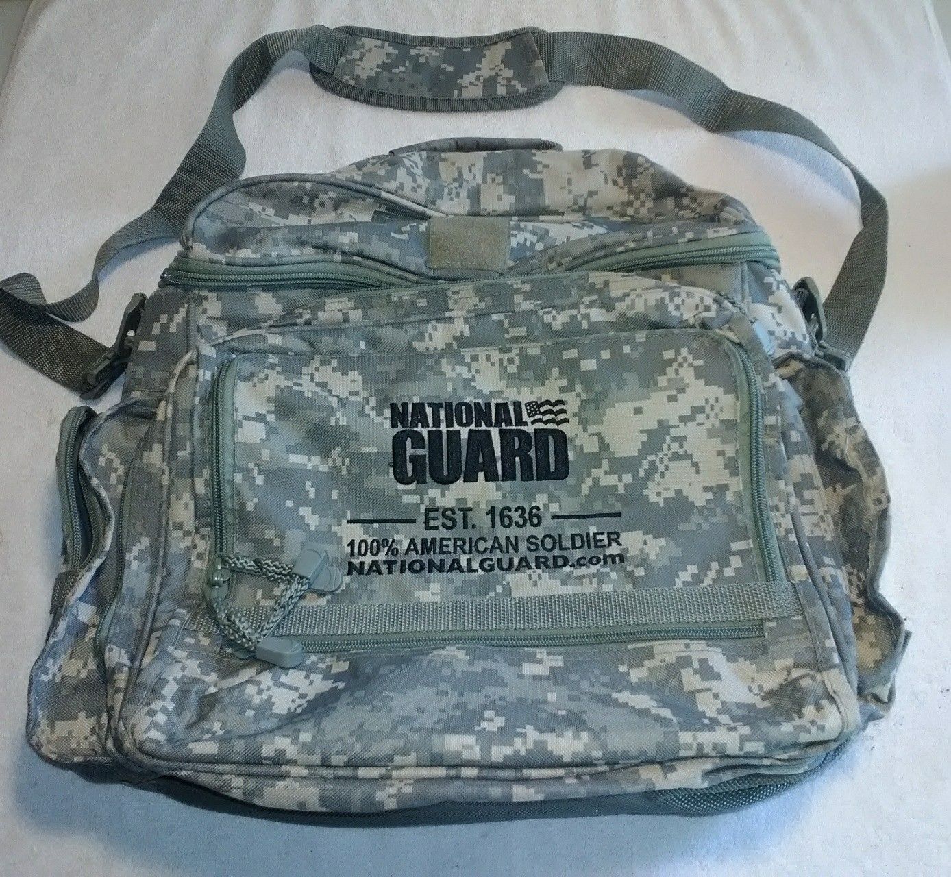 US Army National Guard Backpack Laptop Bag Camo shoulder strap carry on ...