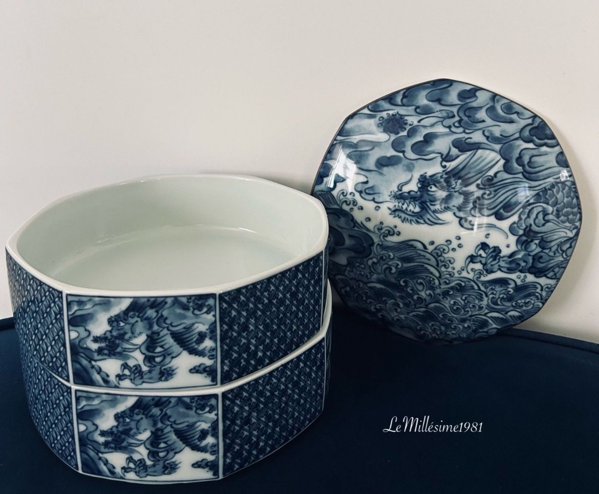 Vintage Porcelain Stack Set Sea Dragon by FITZ & FLOYD for Sale in ...