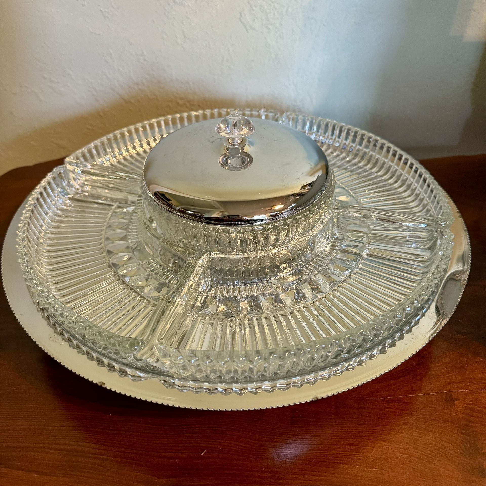 Mid-Century Modern Lazy Susan Chrome & Glass for Sale in Long Beach, CA ...