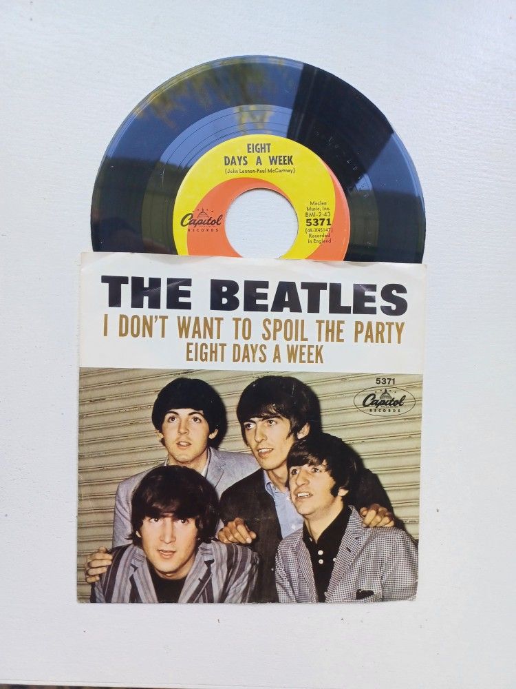 The Beatles Eight Days a Week / I Don't want to spoil the Party 45 RPM with Picture Sleeve. for ...