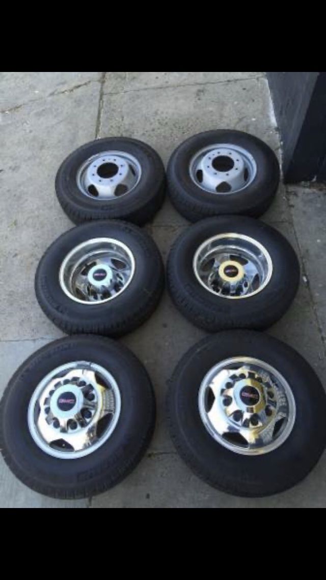 Like new GMC Denali 3500 Rims And Michelin tires Chevy Gm Dually Wheels ...