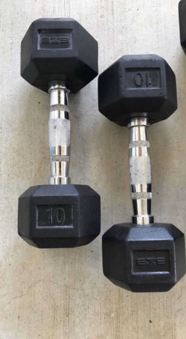 10 lb Dumbbells - Set of 2 Good Condition & Sanitized for Sale in San ...