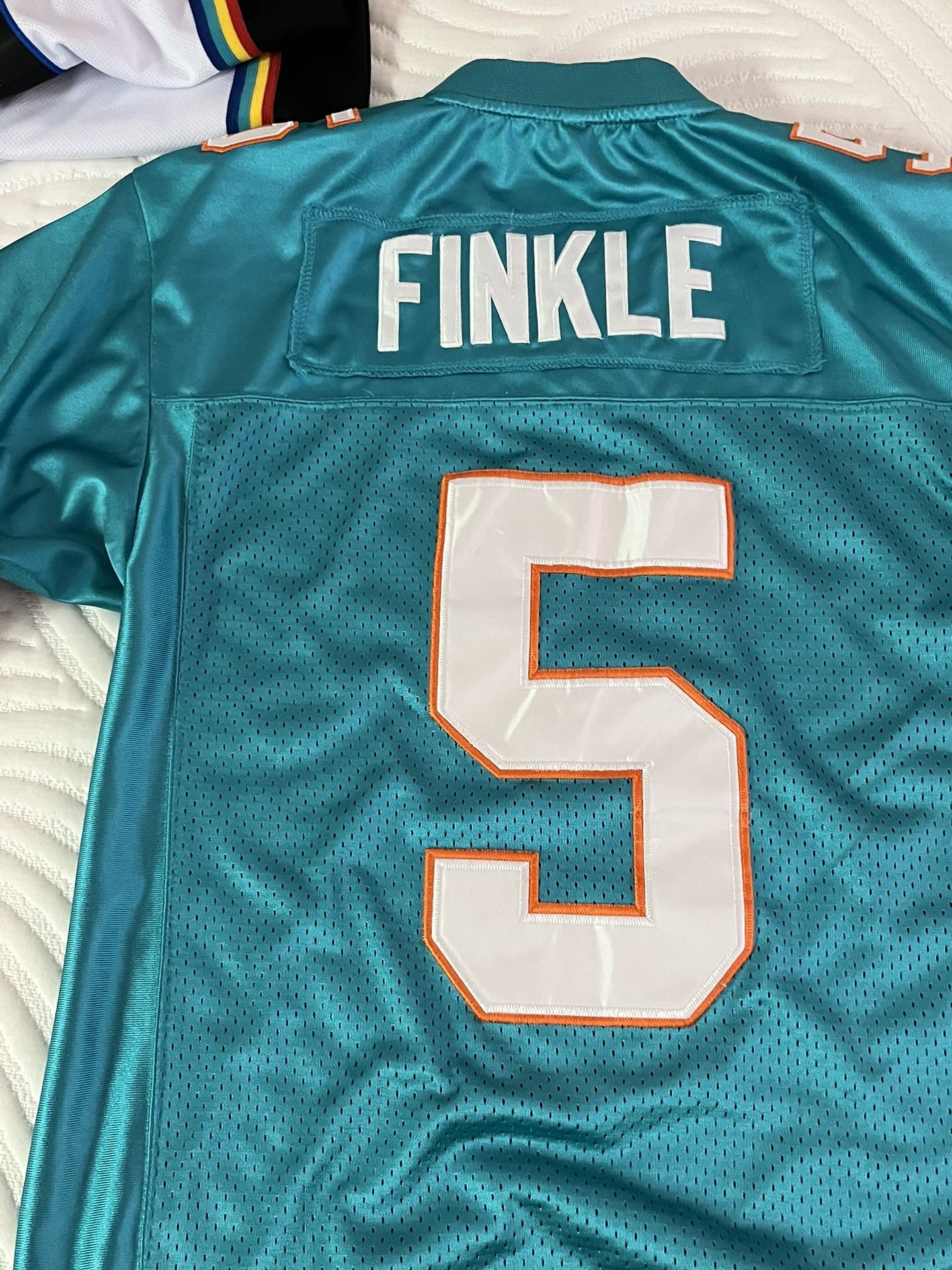 Ace Ventura movie ray finkle miami dolphins football jersey medium M #5 ...