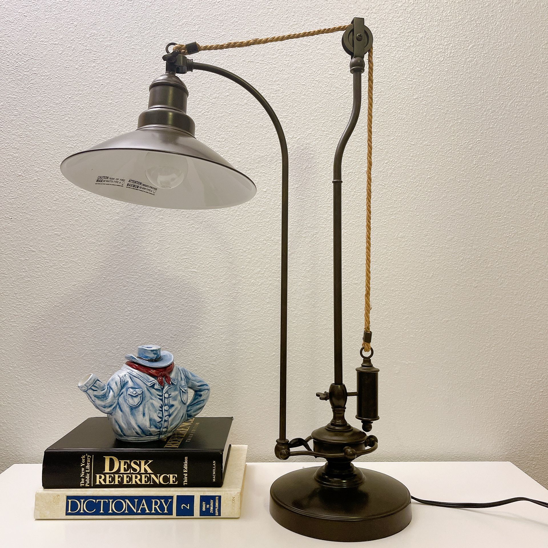 Pottery Barn Glendale Pulley Table Task Lamp Aged Bronze for Sale in Seattle WA OfferUp