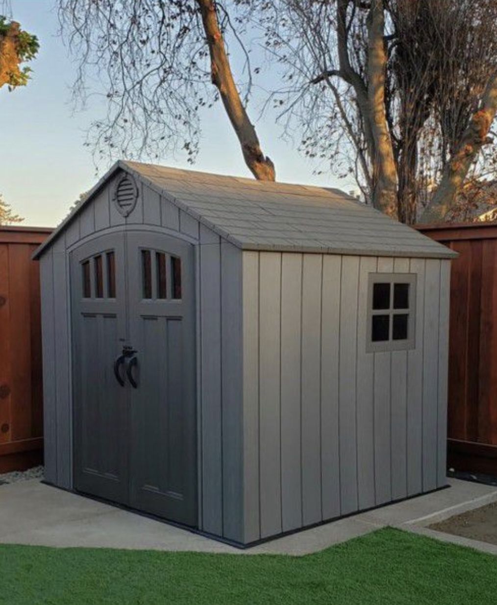 New Lifetime Storage Shed 8 FOOT X 7.5 FOOT. Display For Reference Only ...