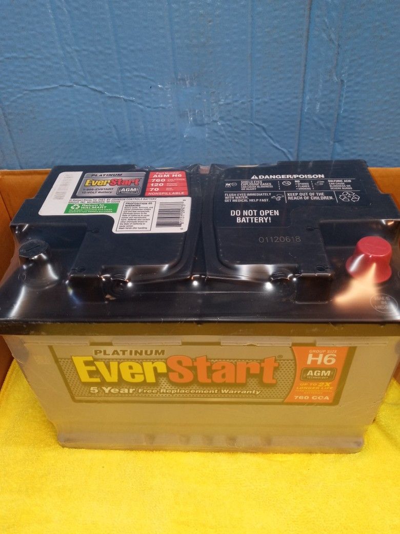 Car Battery Ever Start Platinum Gel AGM Group Size H6 High Performance ...