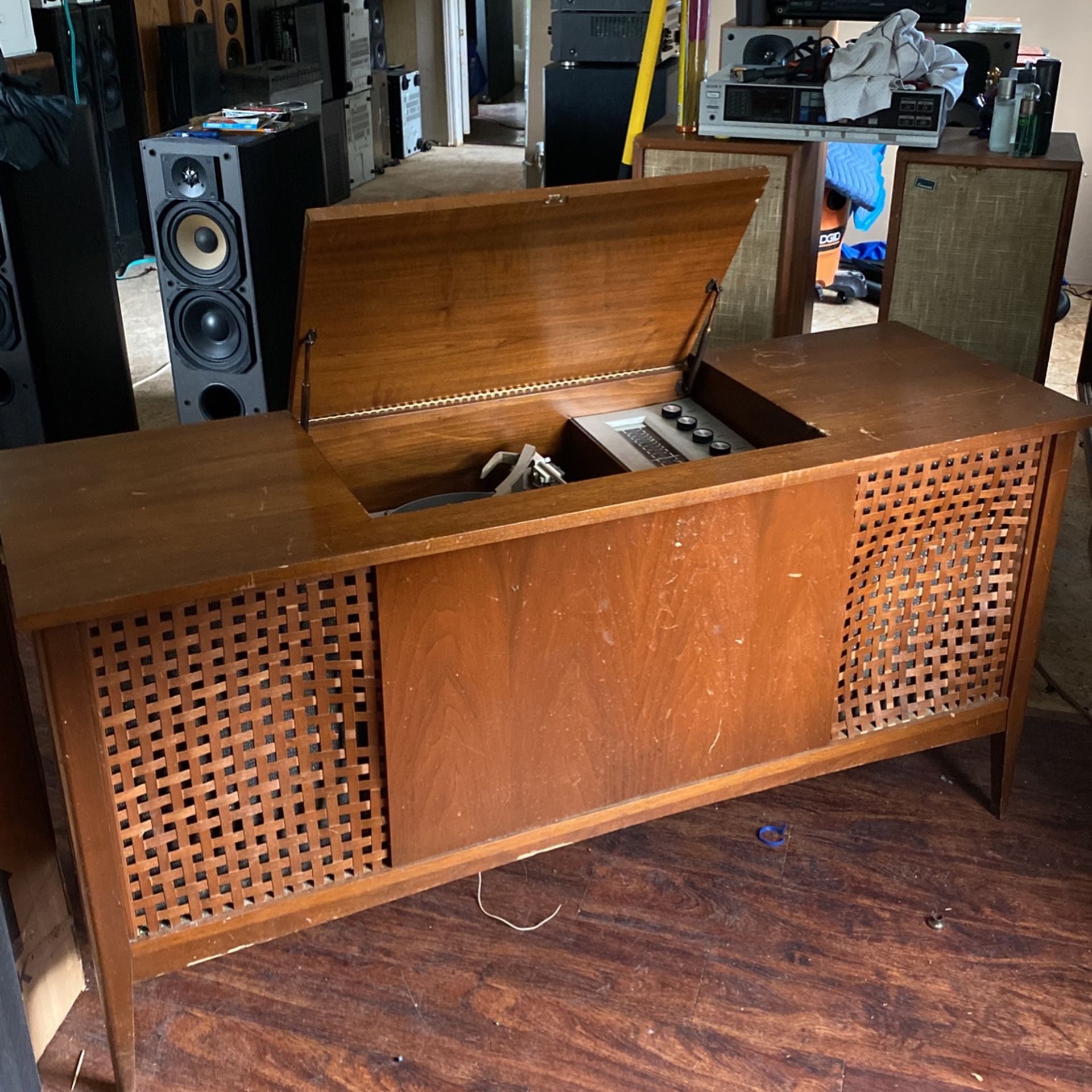 Vacuum Tube Console Radio Stereo Amp Amplifier Receiver Garrard ...