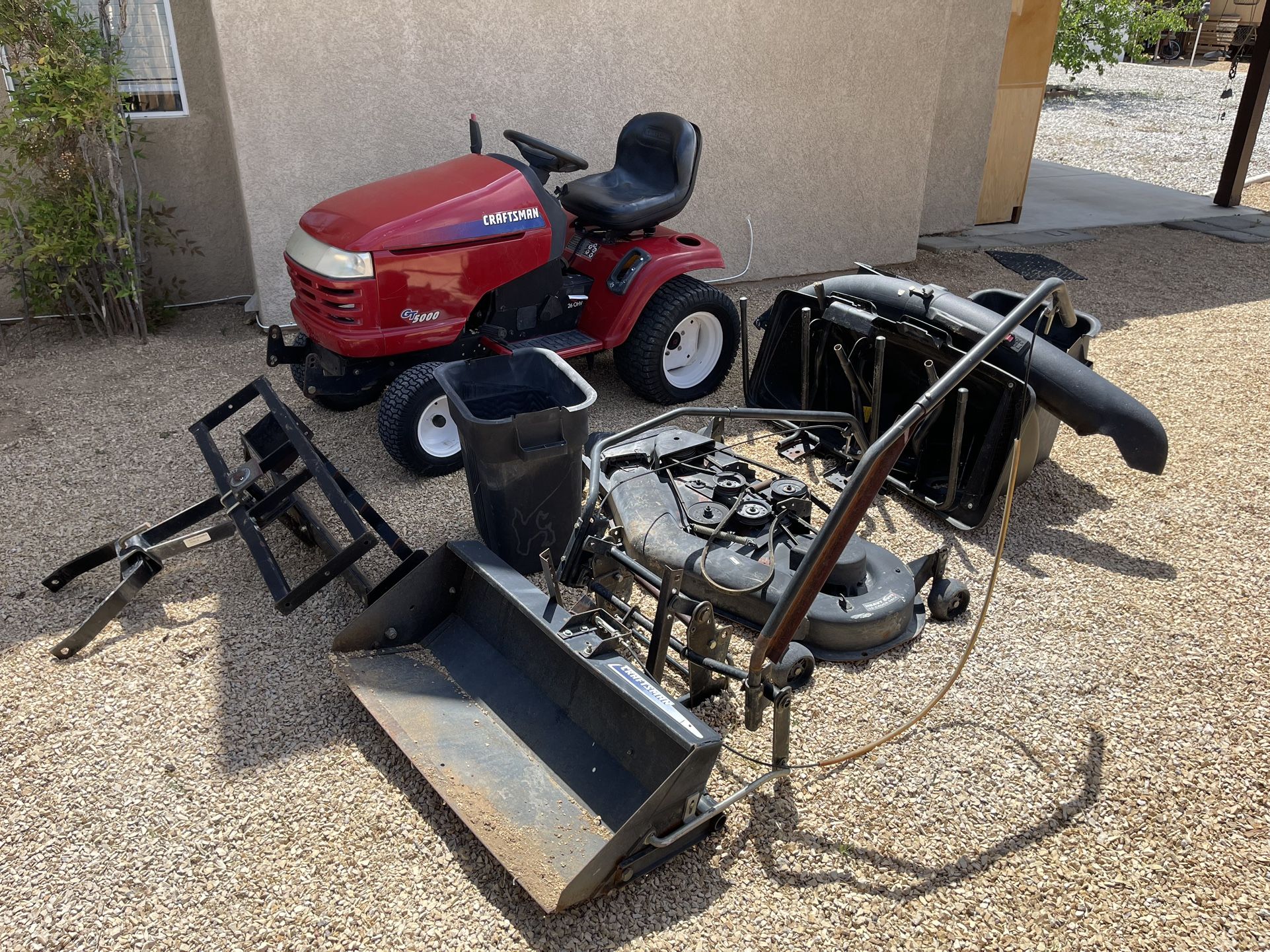 Craftsman GT5000 Tractor/Mower w/bucket for Sale in Apple Valley, CA ...