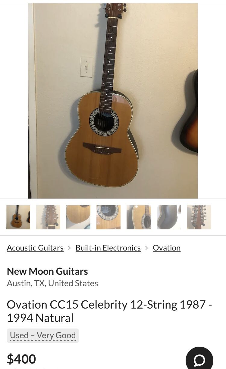Celebrity Ovation 12 String Acoustic Guitar for Sale in Austin, TX ...