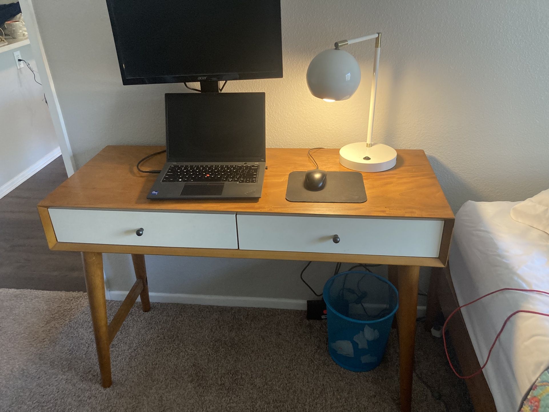 Living Spaces Alton Cherry Office Desk / Accent Table / Entry Way Table ...