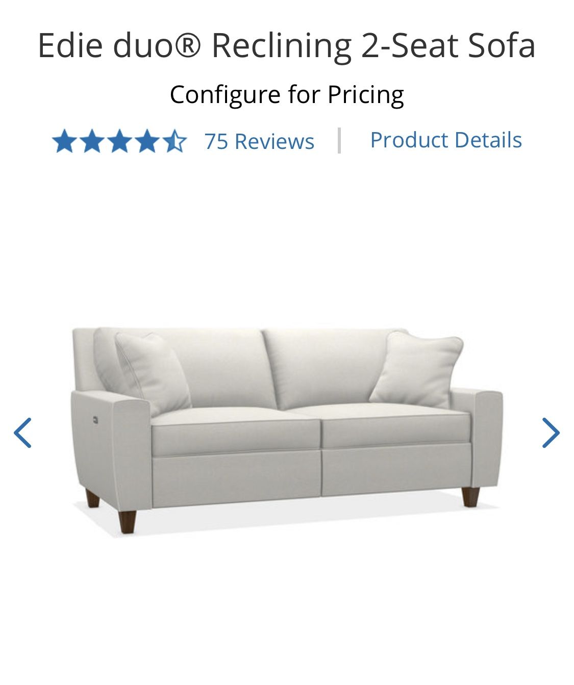 Edie duo reclining sofa store