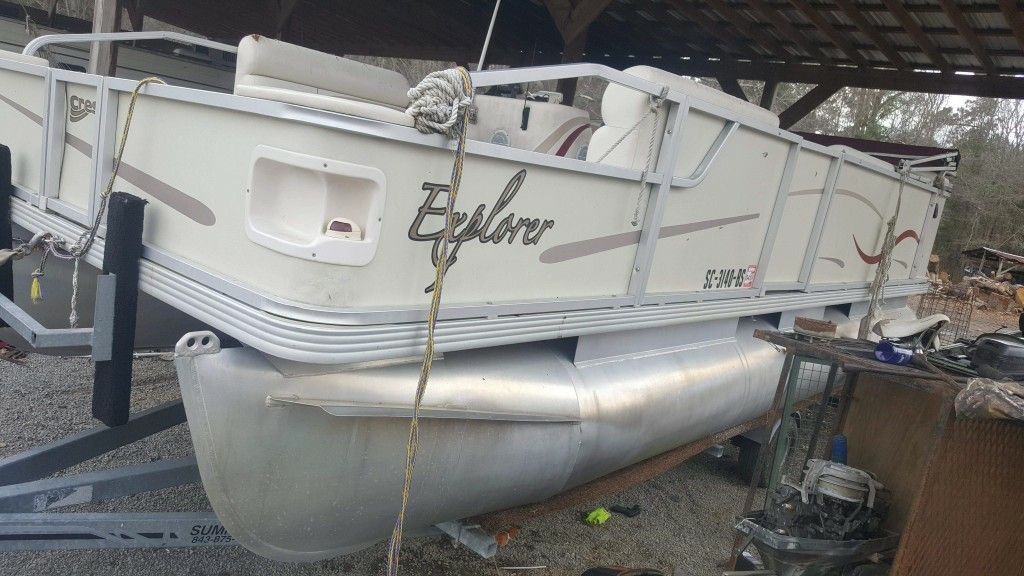 2004 20 foot crest explorer pontoon boat for Sale in SC, US - OfferUp