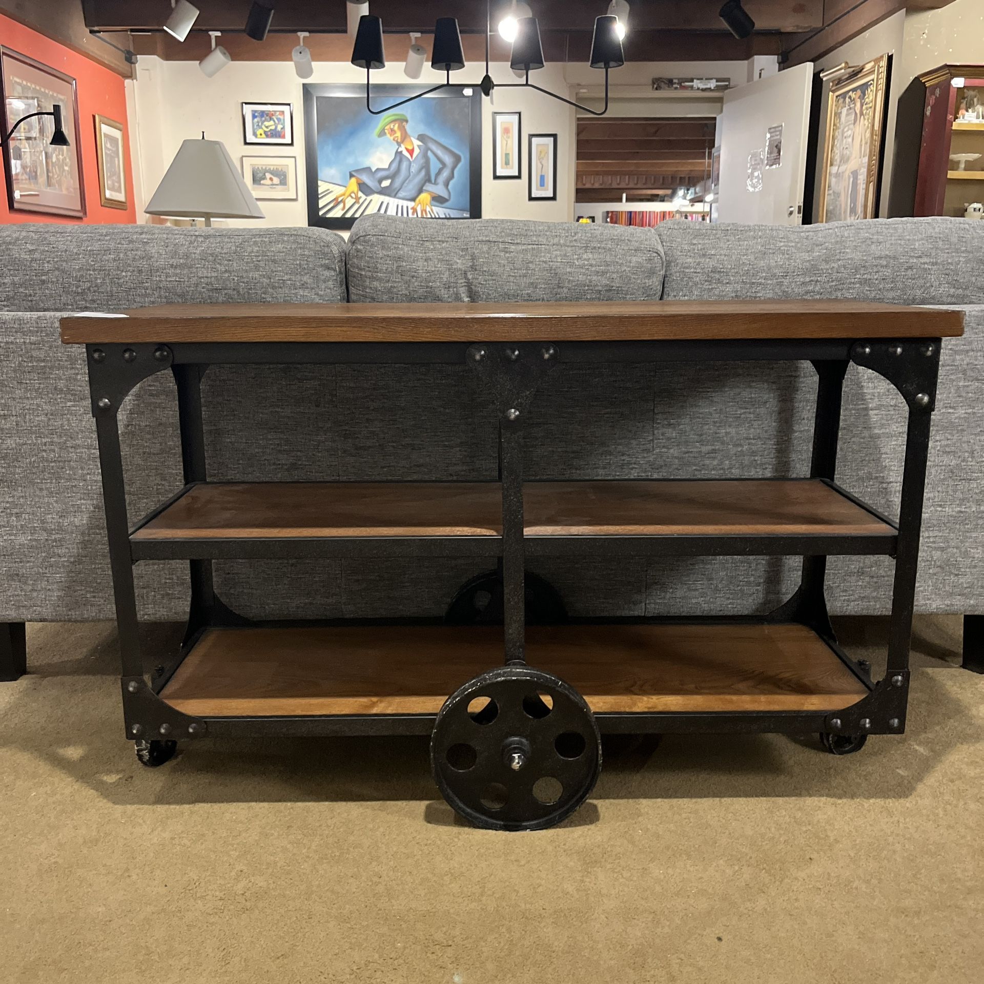 Rustic Wheel Console Table for Sale in Seattle, WA - OfferUp