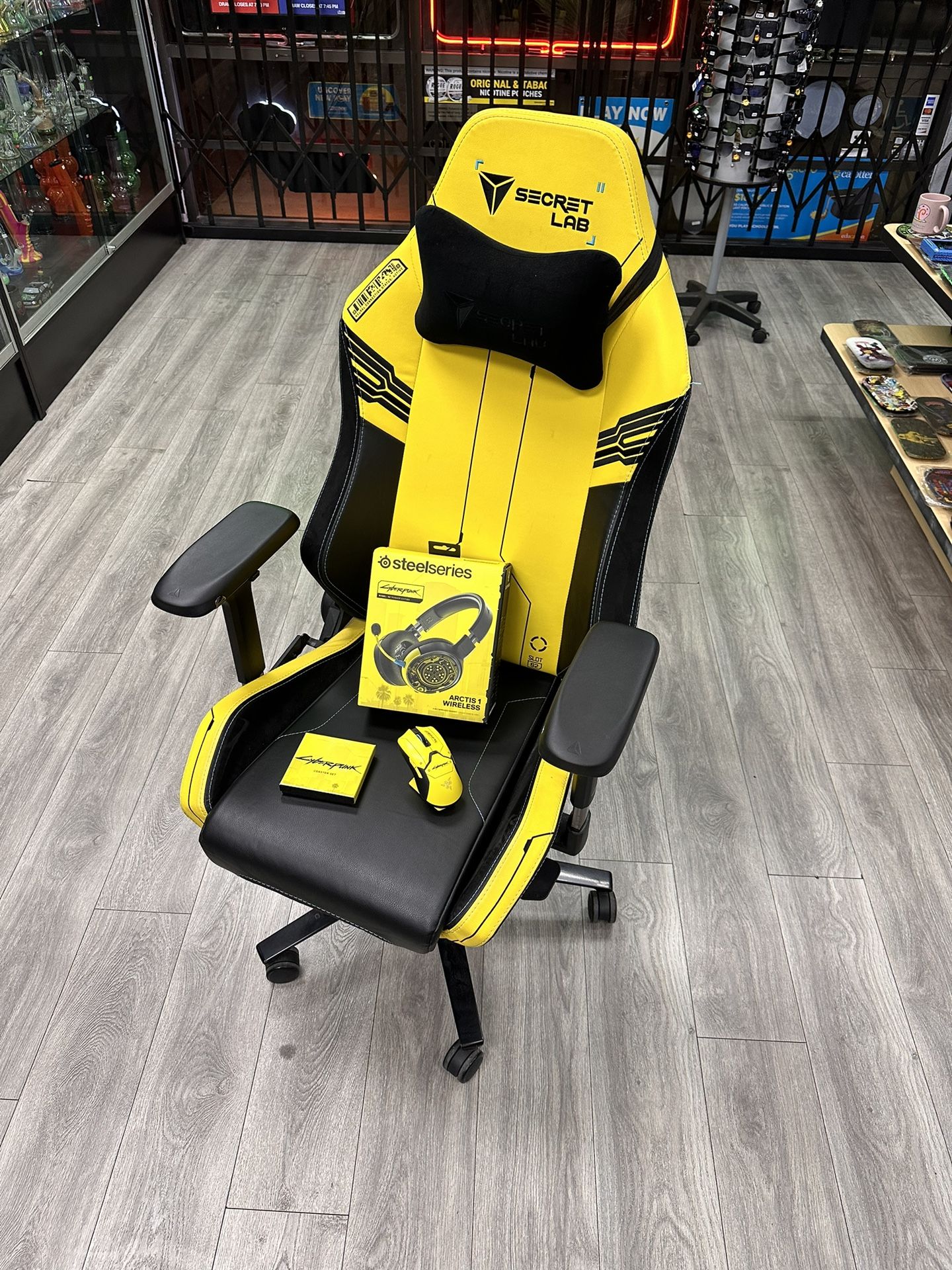 Secret Labs X Cyberpink Chair + Wireless Mouse & Headset for Sale in ...
