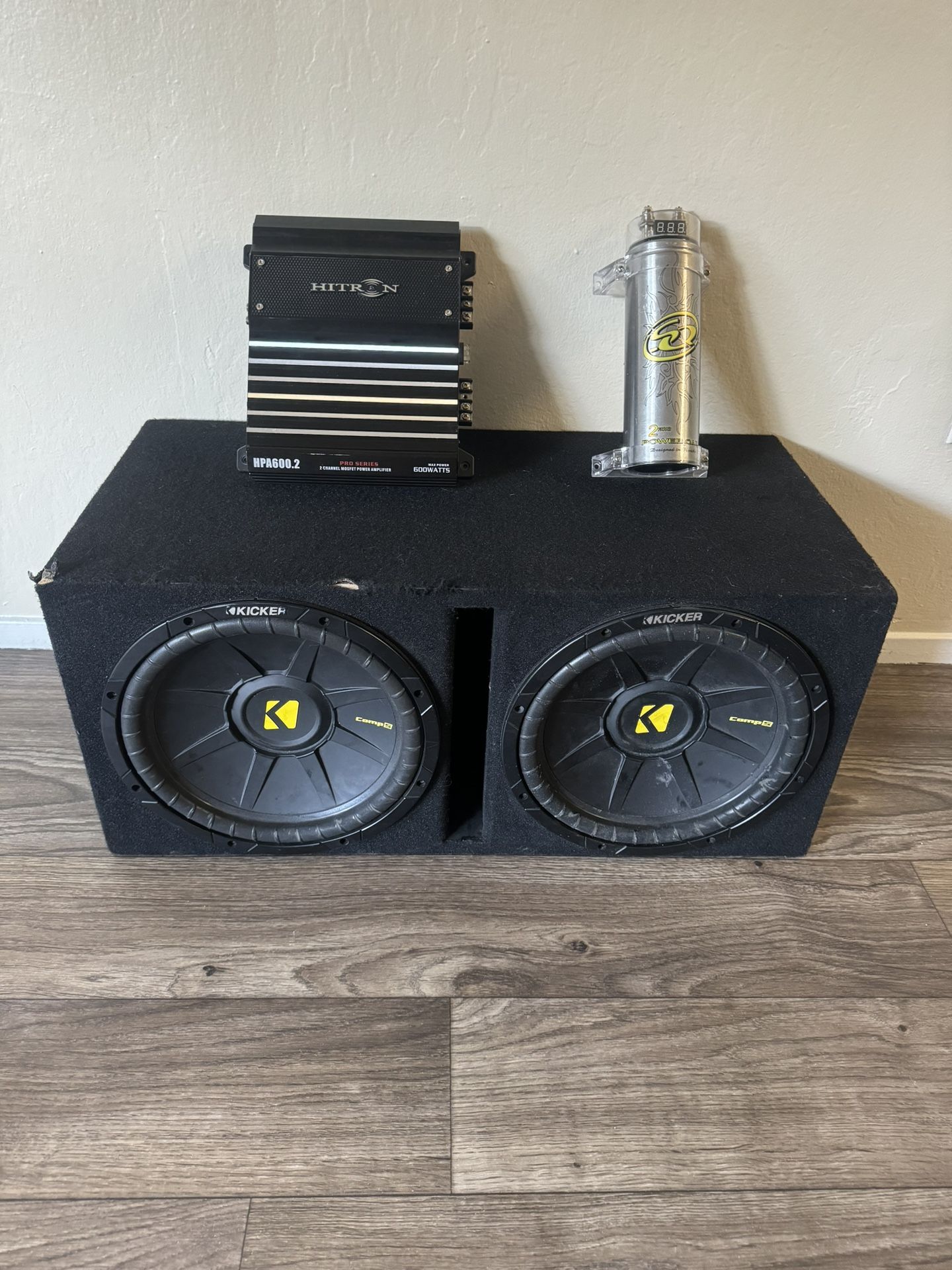 Kicker Subwoofer w/ Amp & Capacitor for Sale in San Jose, CA - OfferUp