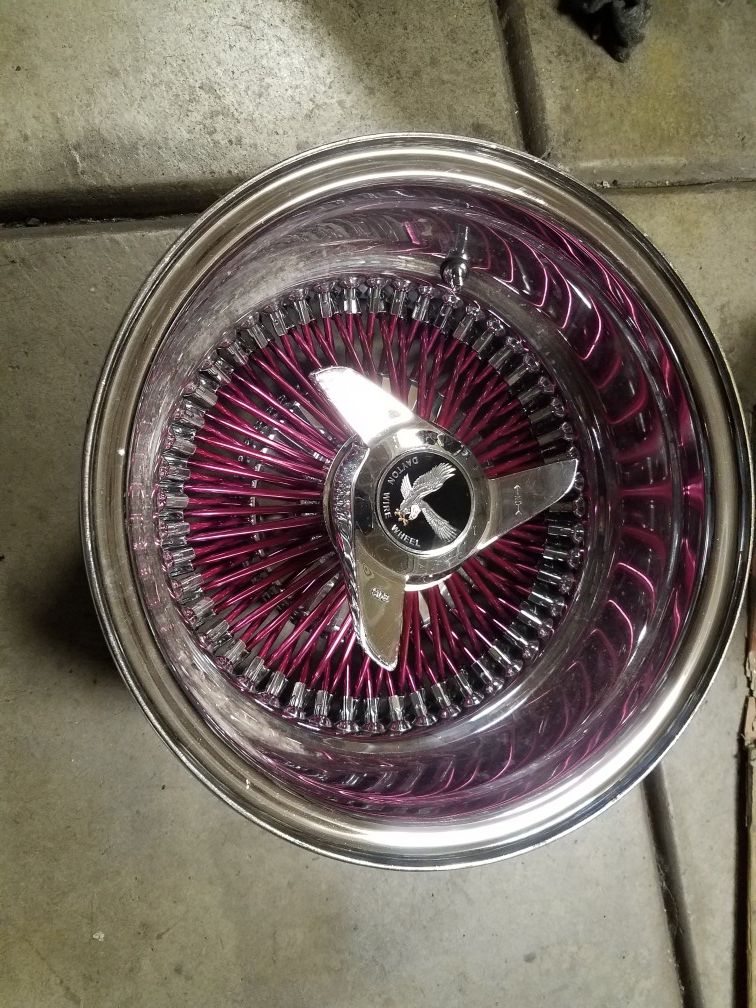 13x7 wire spoke ONE RIM ONLY 100 spoke 13 inch wire rim No Dayton ...