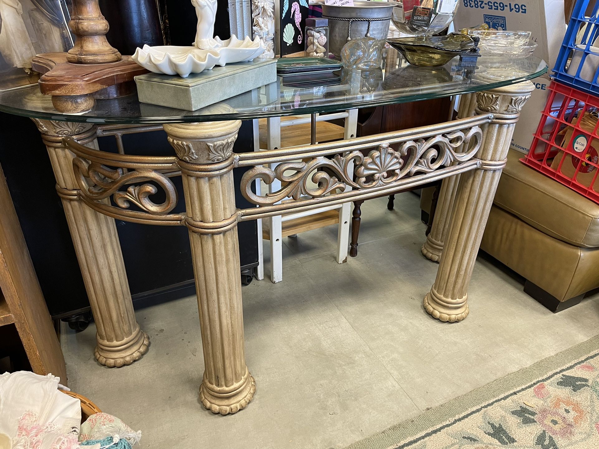 Glass Entry Table Or Sofa Table for Sale in Oakland Park, FL - OfferUp