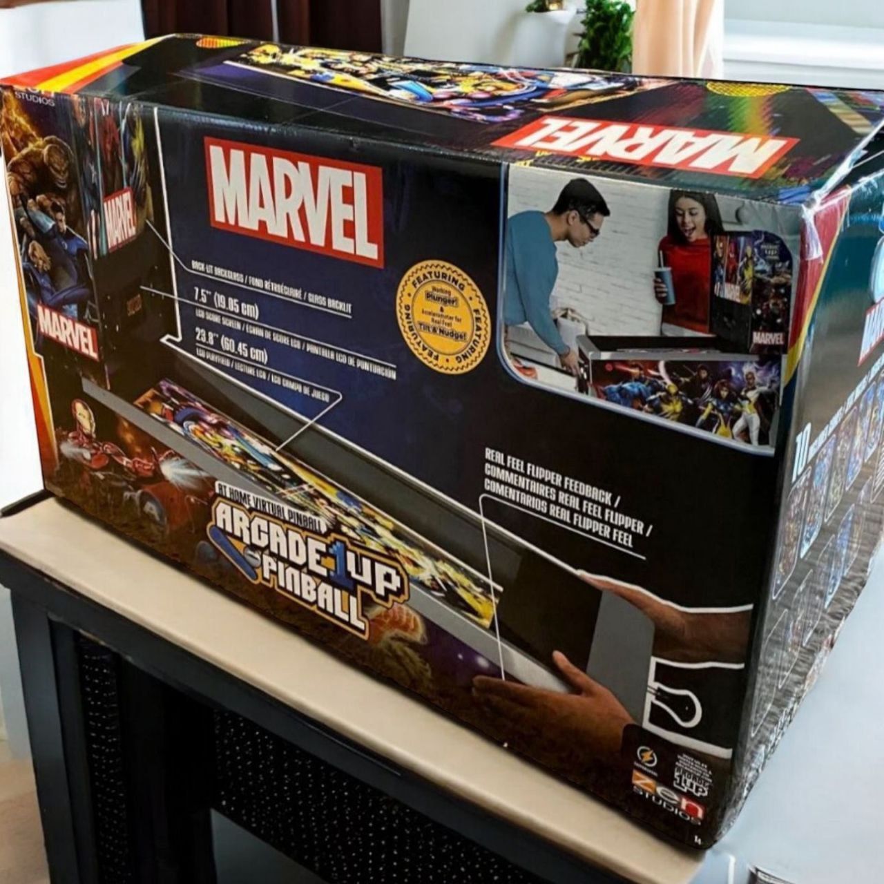 Amazon Arcade1up Marvel pinball Digital with Lit Marquee for Sale in ...