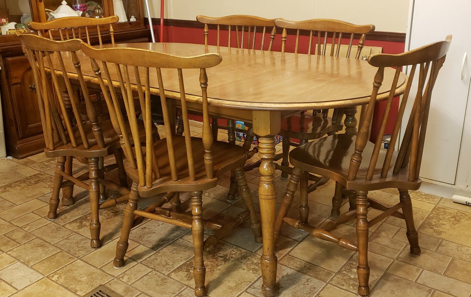 Vintage 1960s Tell City maple dining room table & 6 chairs for Sale in Milton, TN - OfferUp