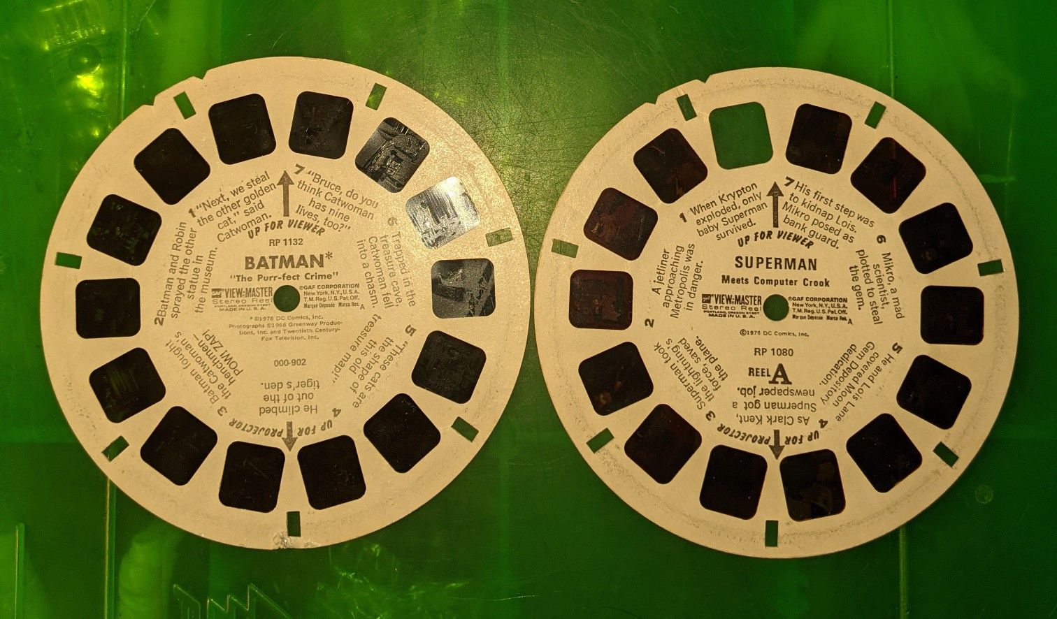 Vintage HTF View-Master DC Comics Superman Batman - Reels - GAF 1970's ...