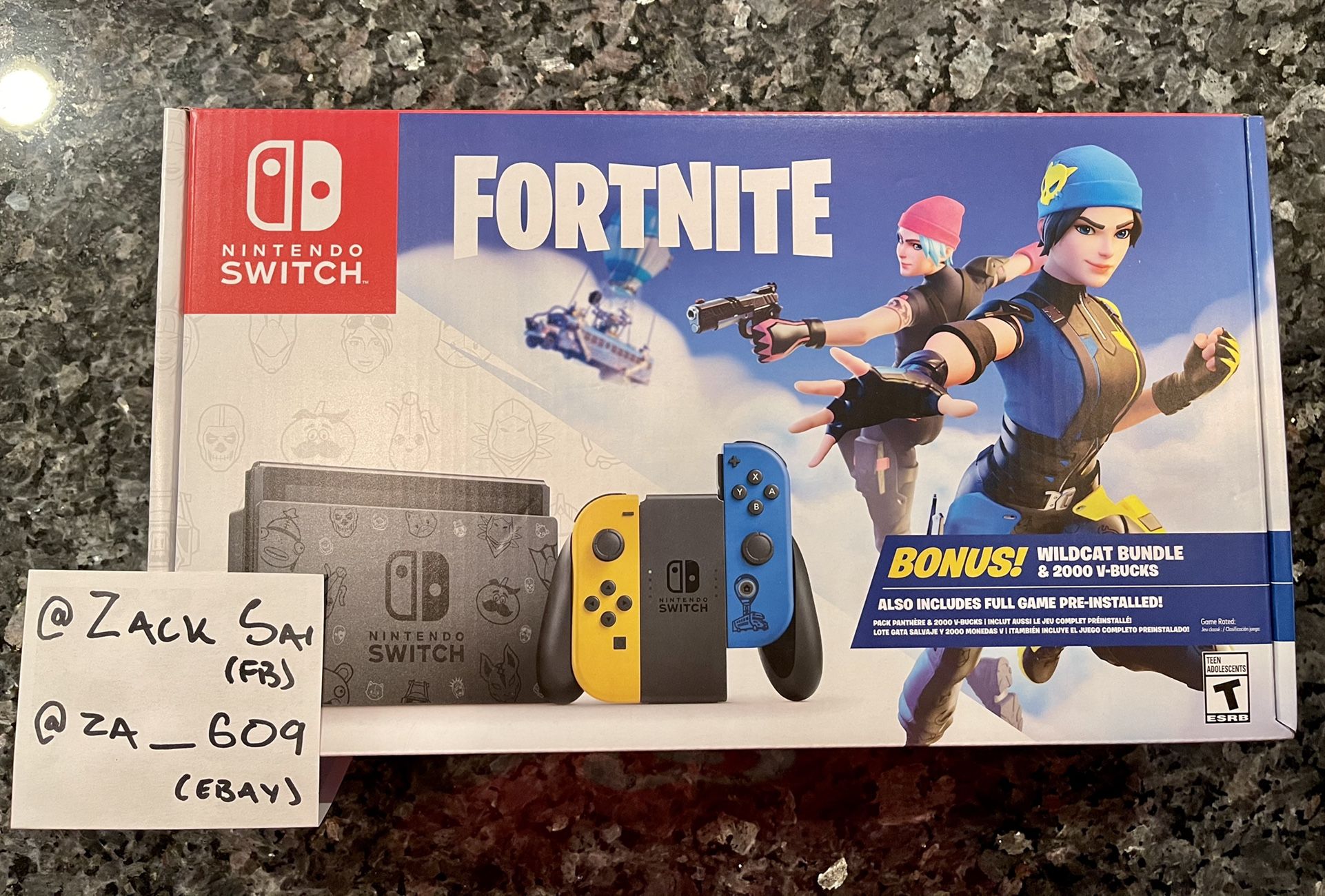 NEW Nintendo Switch Fortnite Edition Wildcat Bundle +2k VBucks FAST ...
