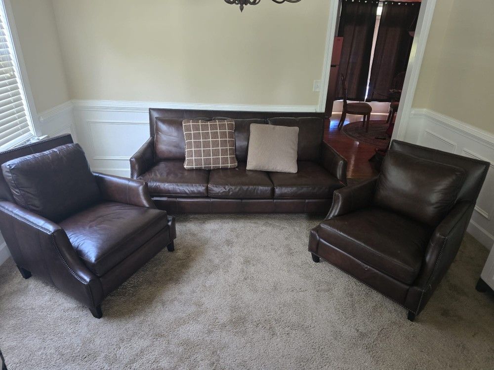 Sofa SET BY BERNHARDT LEATHER High Quality for Sale in Lawrenceville, GA - OfferUp