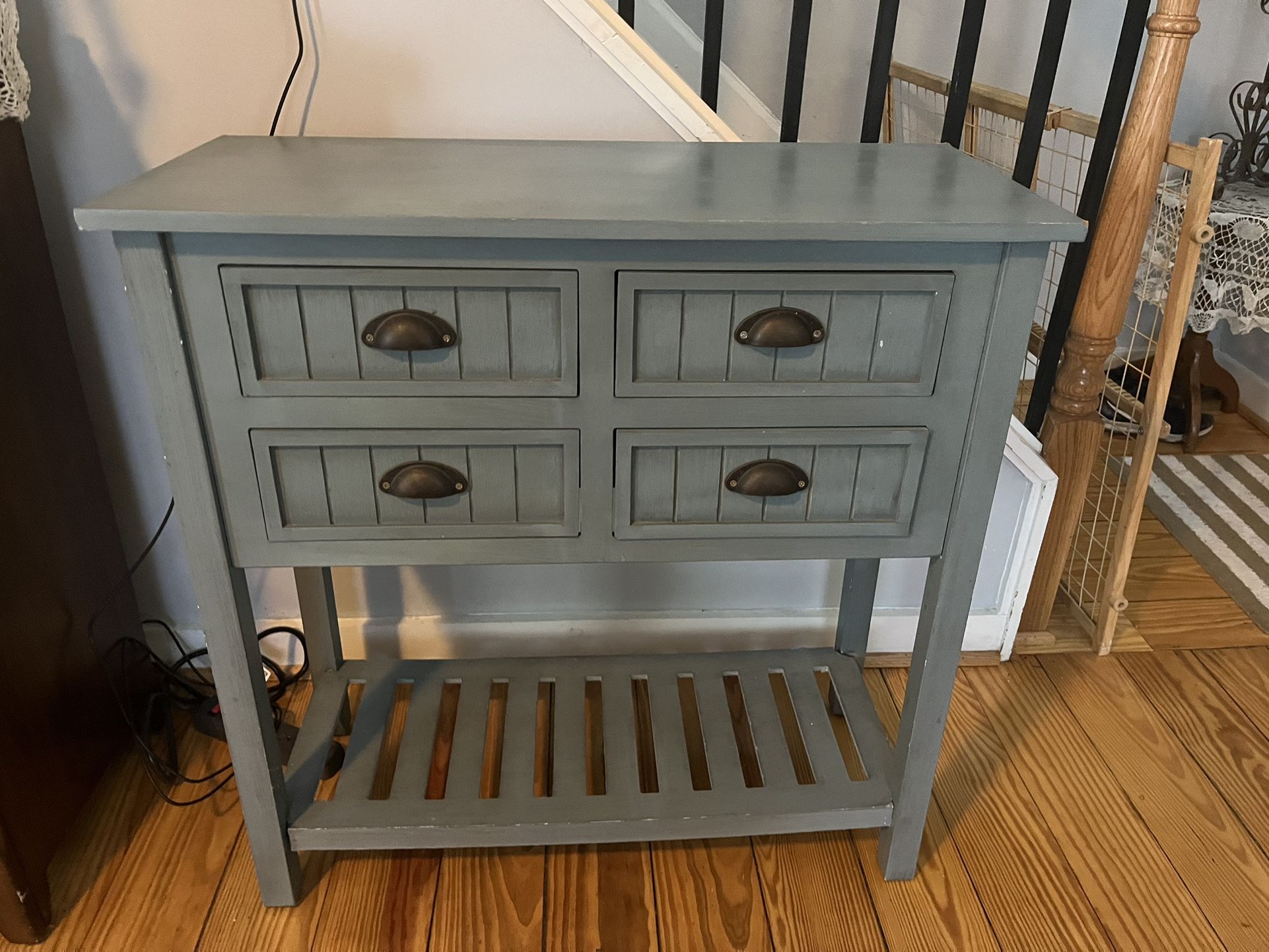 Crestway Antique Blue Solid Wood Entryway Console Table for Sale in ...