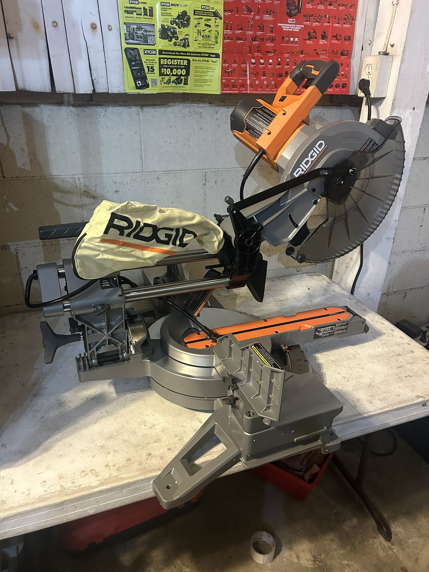 Ridgid 12 In Sliding Mister Saw Please Read Discription for Sale in ...