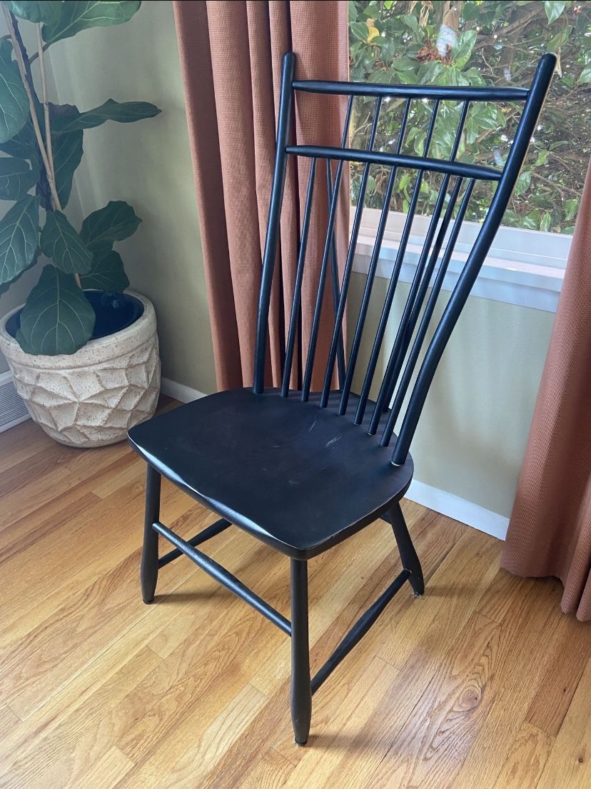 Two Windsor Black Wooden Dining Chairs for Sale in Seattle, WA - OfferUp