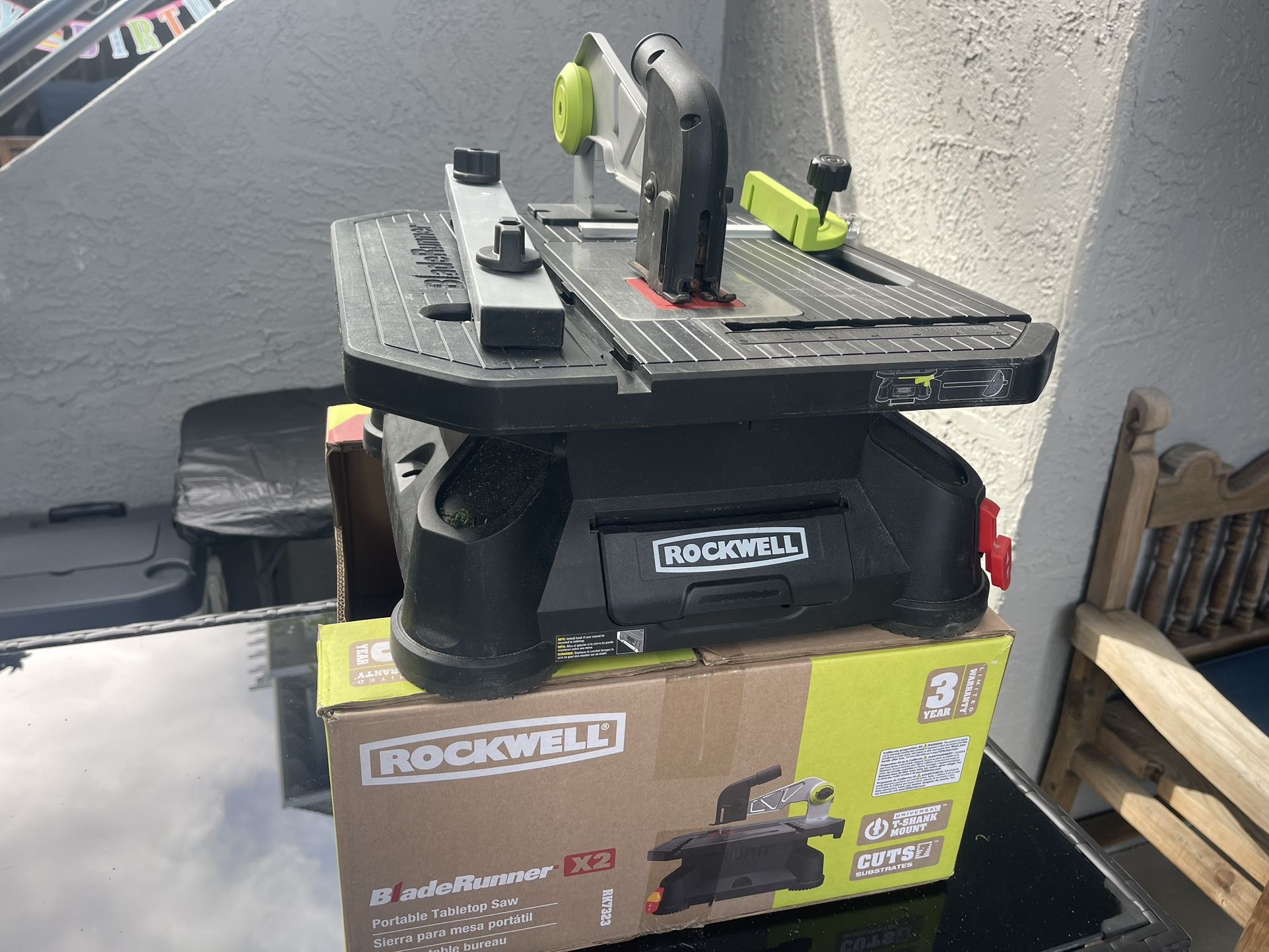Rockwell RK7323 BladeRunner X2 Portable Tabletop Saw with Steel Rip ...