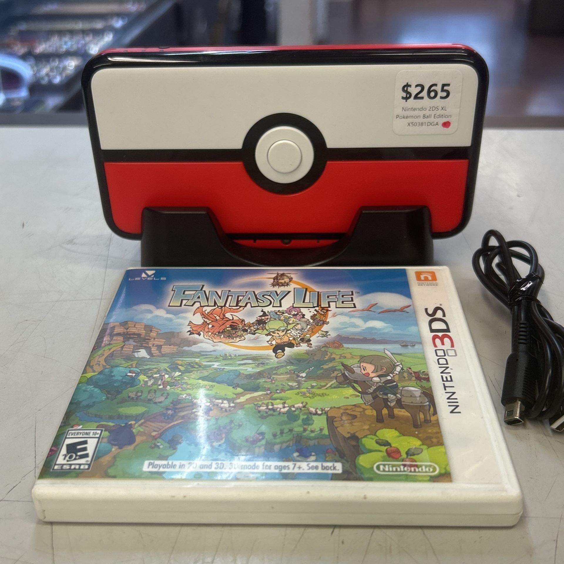 Nintendo 2DS XL Pokemon Ball Edition w/ Fantasy Life Game for Sale in ...